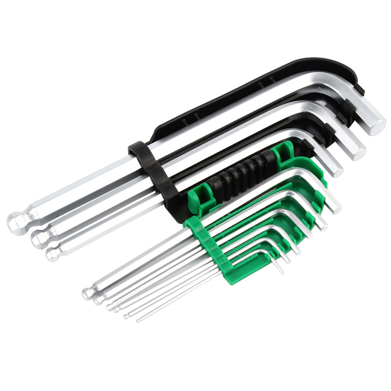 matt chrome vanadium steel ball point hex key set